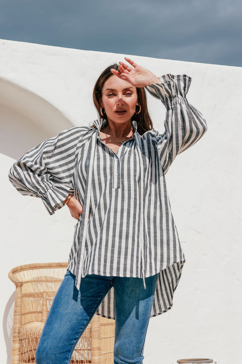 SIA SHIRT BLACK STRIPE – BTL The Label